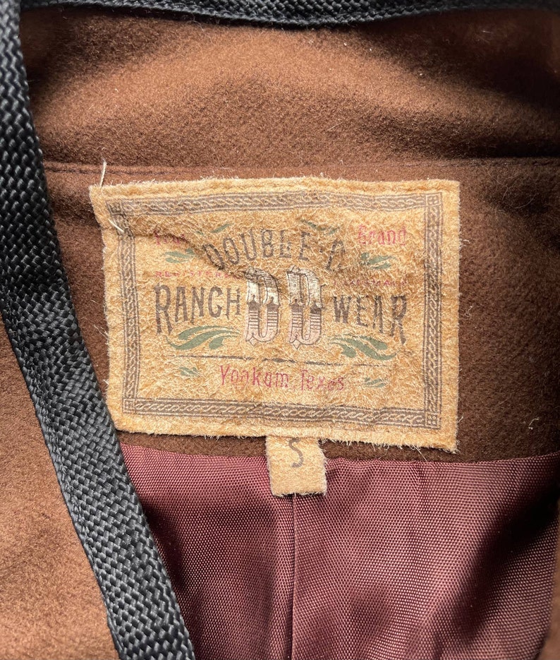 Vtg Double D Ranch Yoakum TX Embroidered Wool Military Jacket Small ...