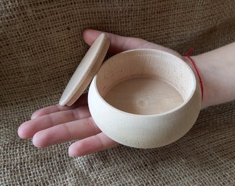 Round Wood Box | Etsy UK