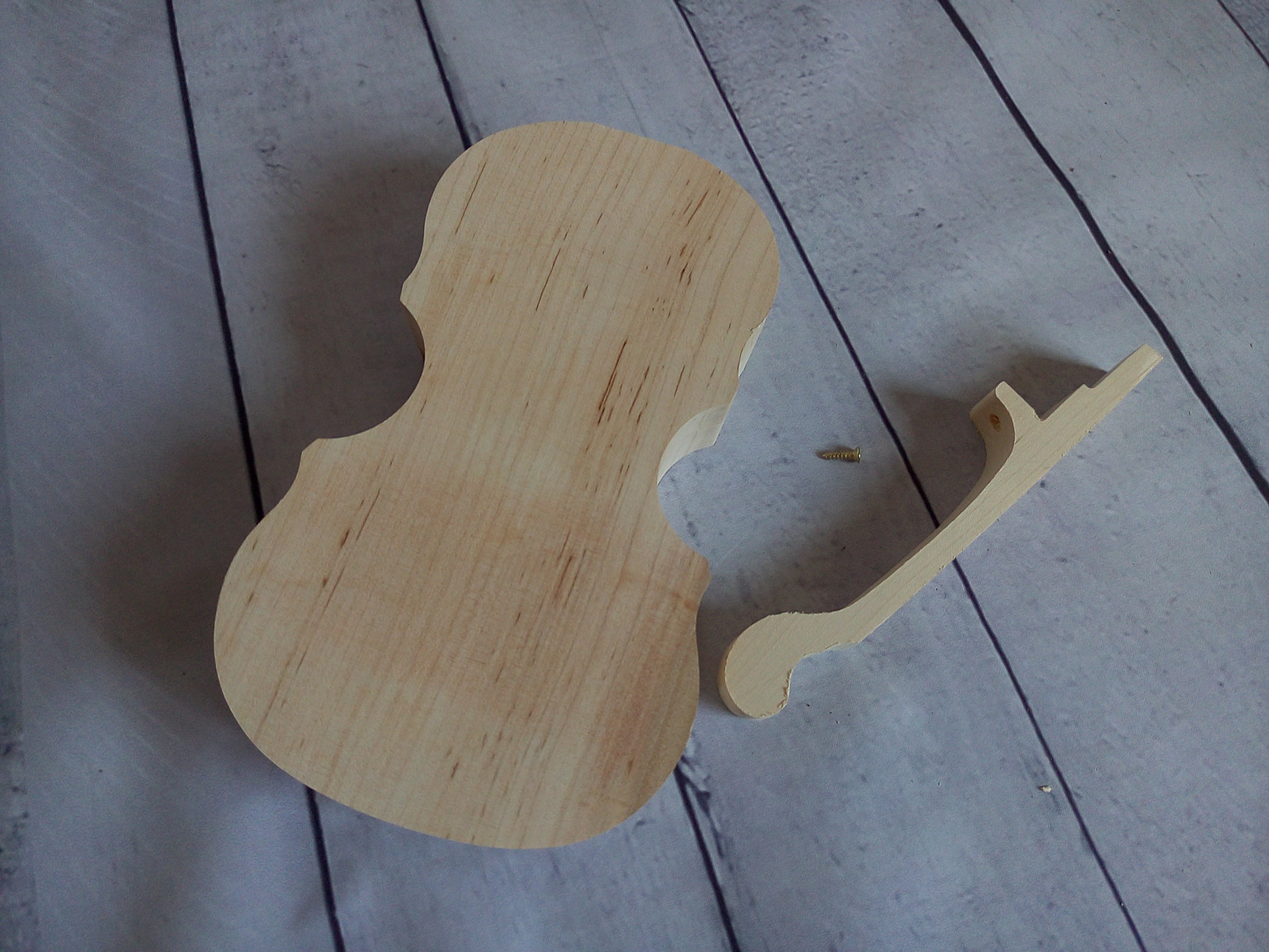 Violin Unfinished Wooden Box Violin teacher gift eco friendly | Etsy