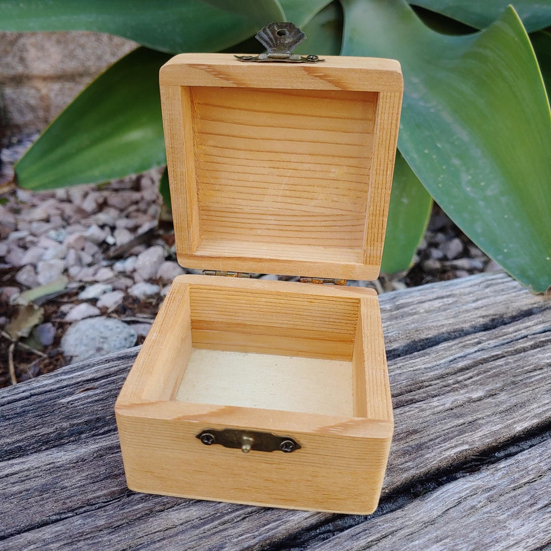 Small Square Wood Box, Engagement Box, Wooden Eco Friendly Wedding Ring ...