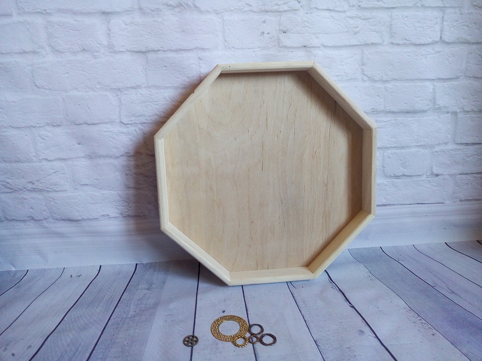 Hexagonal Serving Tray Unfinished Large Wooden Coffee Table | Etsy