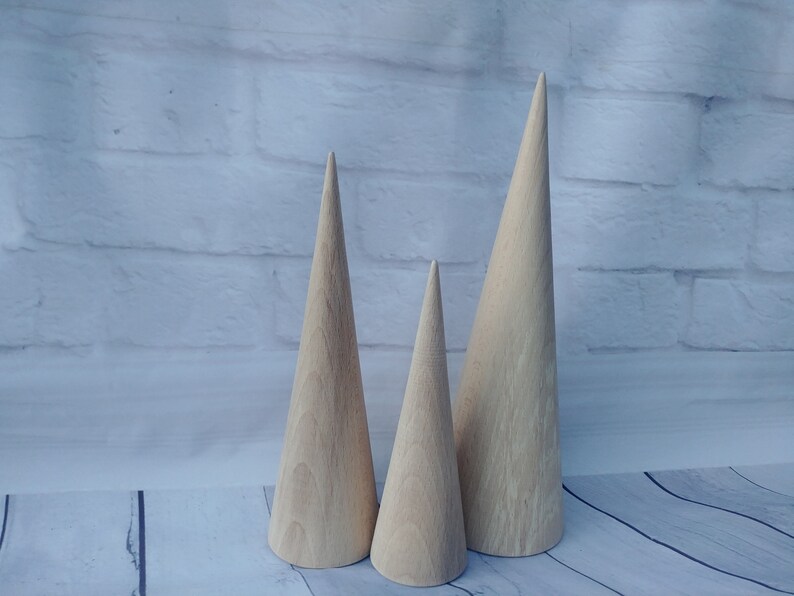 Unfinished Wood Christmas Tree Cones Set, DIY Craft Kit - Etsy