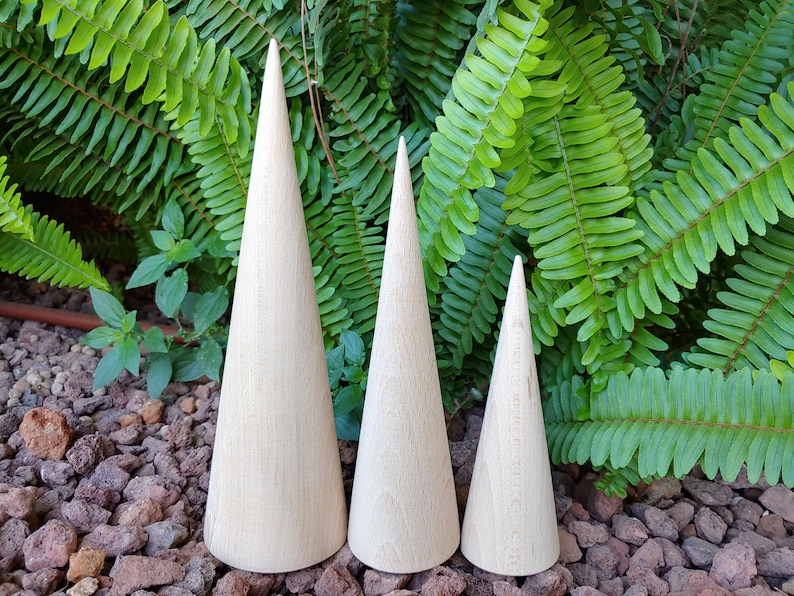 Unfinished Wood Christmas Tree Cones Set, DIY Craft Kit - Etsy