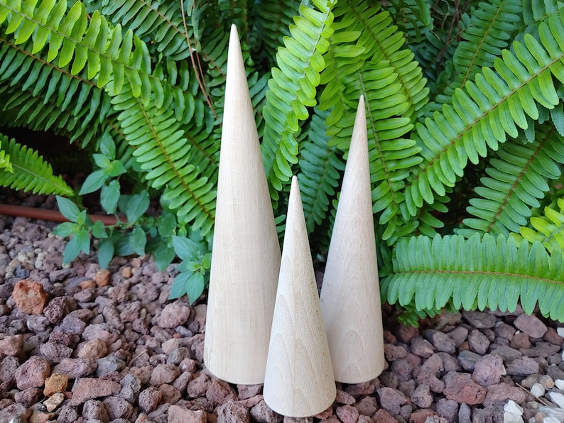 Unfinished Wood Christmas Tree Cones Set, DIY Craft Kit - Etsy