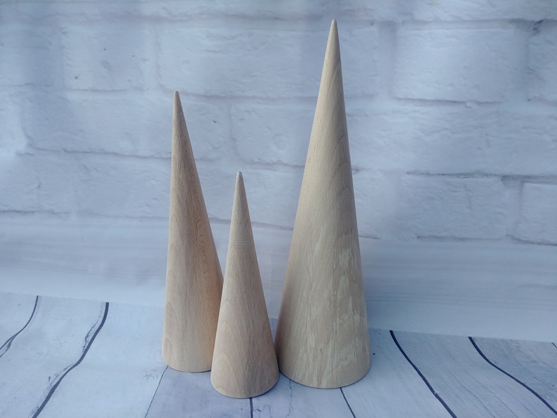 Unfinished Wood Christmas Tree Cones Set, DIY Craft Kit - Etsy
