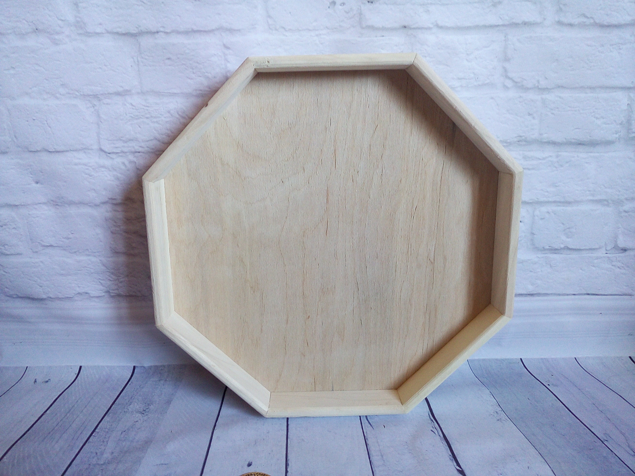 Hexagonal Serving Tray Unfinished Large Wooden Coffee Table | Etsy