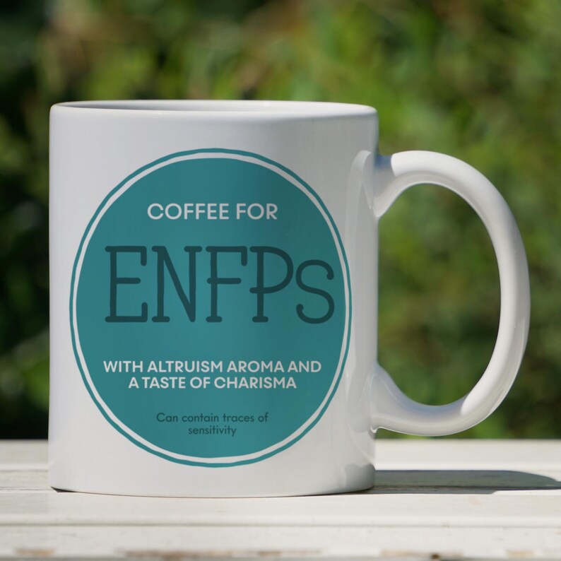 ENFP Coffee Label Mug: Kind, Empathetic Extrovert - Etsy