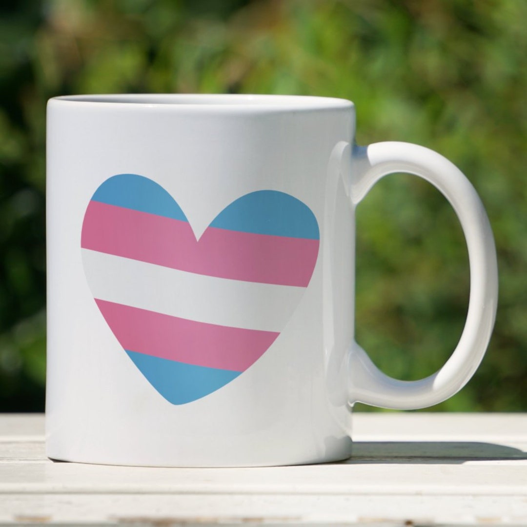 Trans Pride Mug Transgender Flag LGBTQ Mug Equality Trans Heart - Etsy