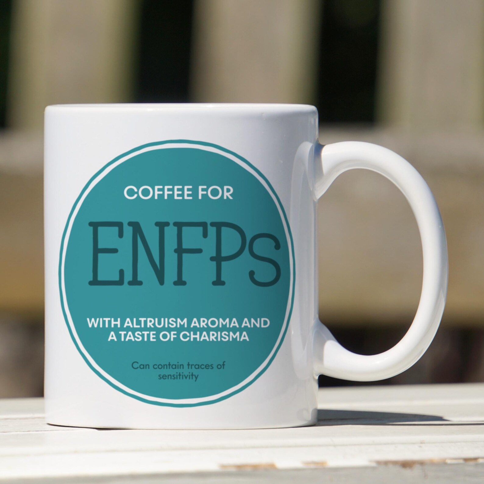 ENFP Coffee Label Mug: Kind, Empathetic Extrovert - Etsy