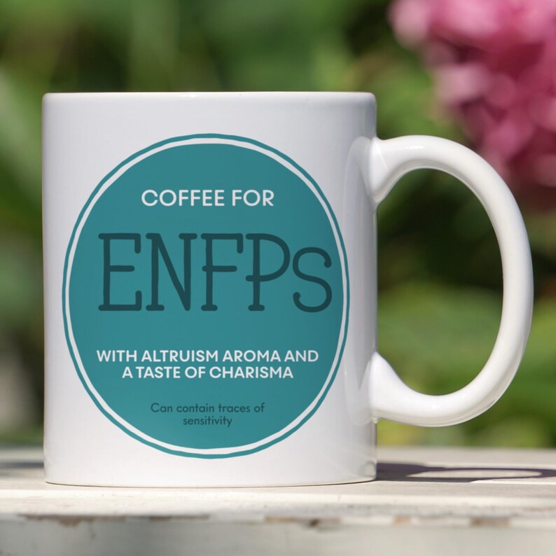 ENFP Coffee Label Mug: Kind, Empathetic Extrovert - Etsy