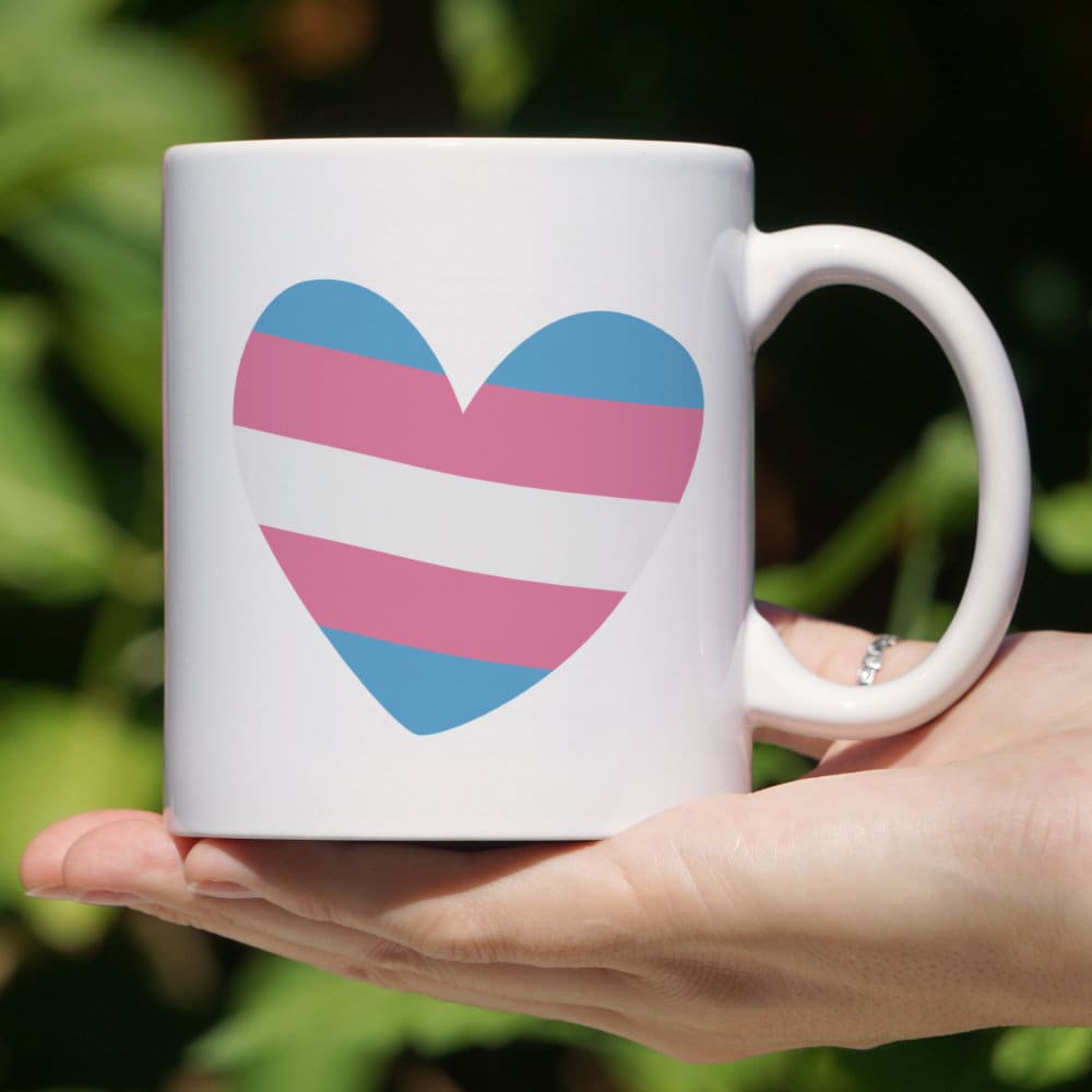 Trans Pride Mug Transgender Flag LGBTQ Mug Equality Trans Heart - Etsy