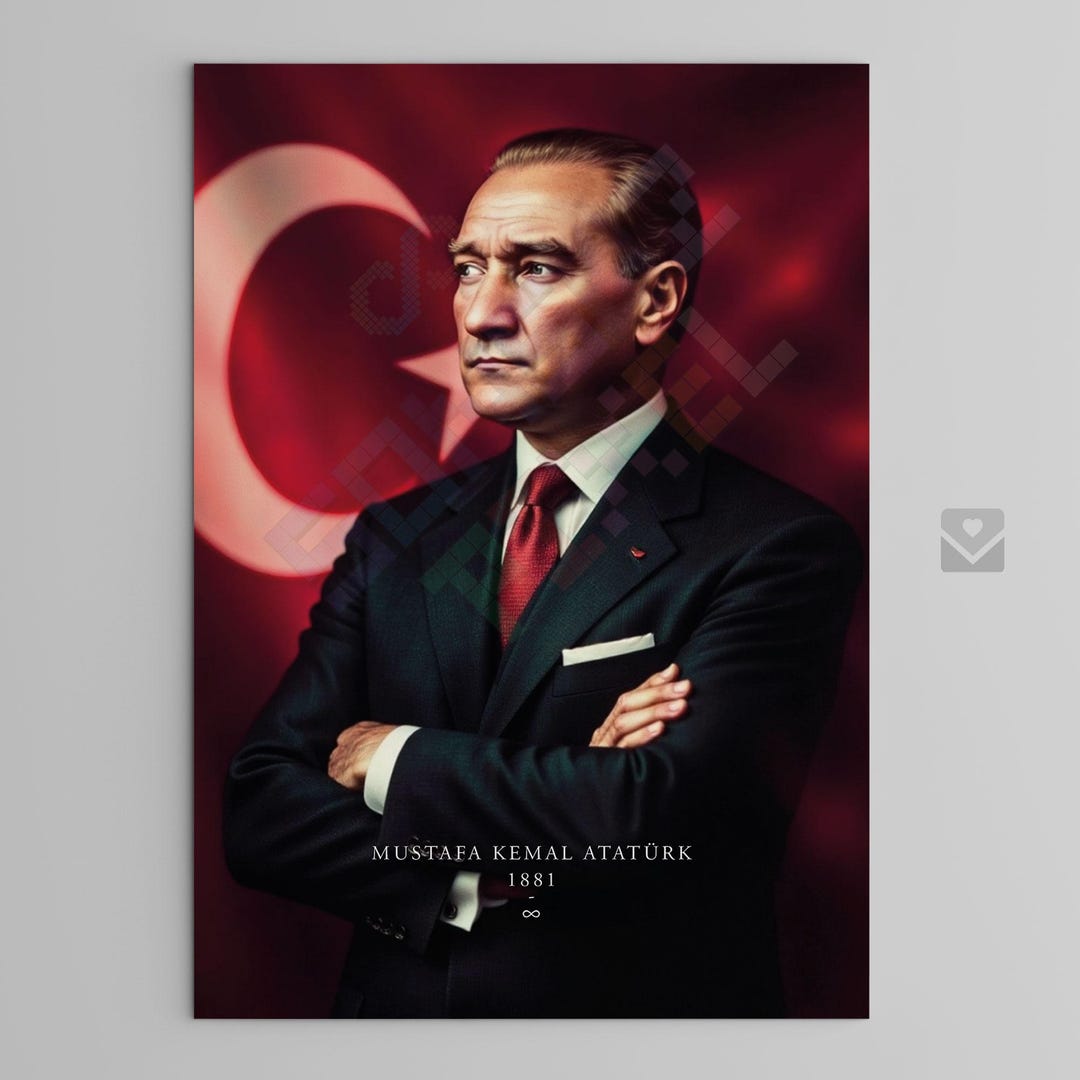 Mustafa Kemal Atatürk Poster - the Colors of the Republic - This Poster ...