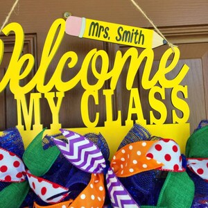 Personalized Teacher Gift, Teacher Appreciation Gift, Classroom Wreath ...