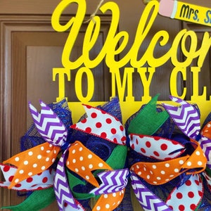 Personalized Teacher Gift, Teacher Appreciation Gift, Classroom Wreath ...