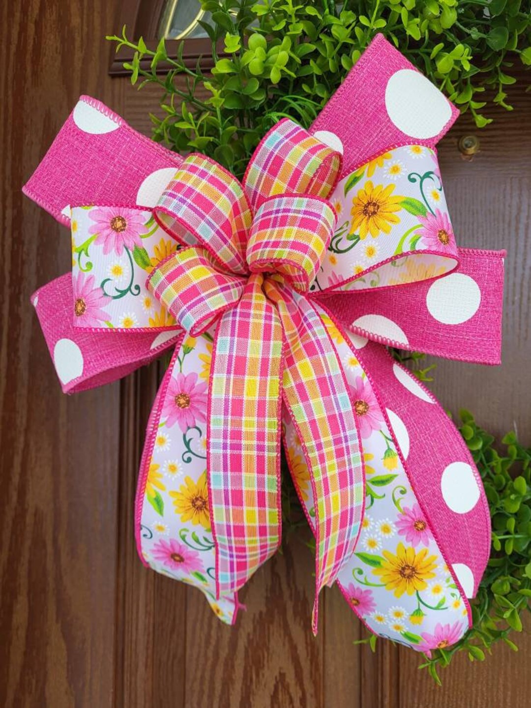 Summer Bow, Wreath Bow, Bow for Wreaths, Lantern Bow, Decorative Bow ...