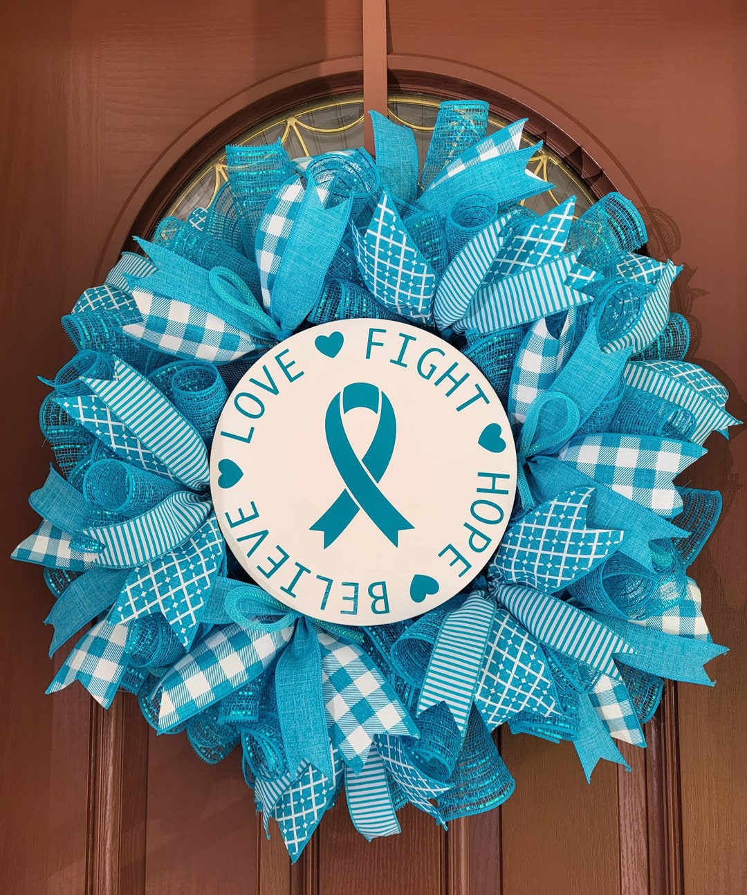 Ovarian Cancer Wreath, Ovarian Cancer Awareness, Cancer Wreath, CHOICE ...