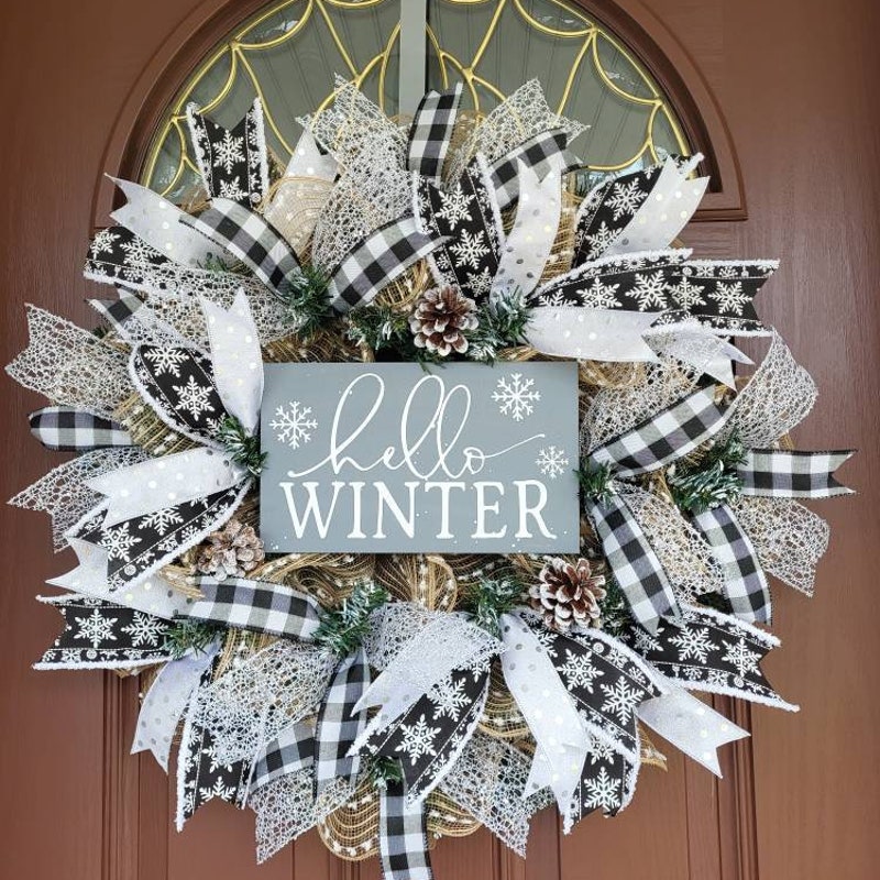 Winter Door Decor - Etsy