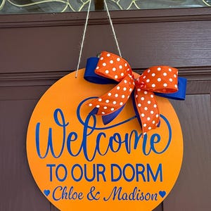 Personalized Dorm Door Sign, College Dorm Hanger, Welcome to Our Dorm ...