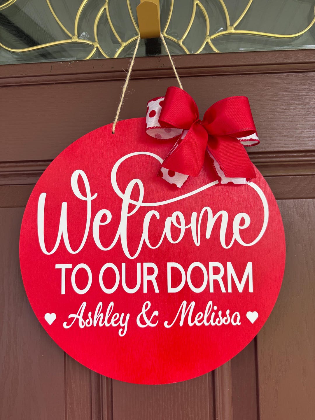Personalized Dorm Door Sign, College Dorm Hanger, Welcome to Our Dorm ...