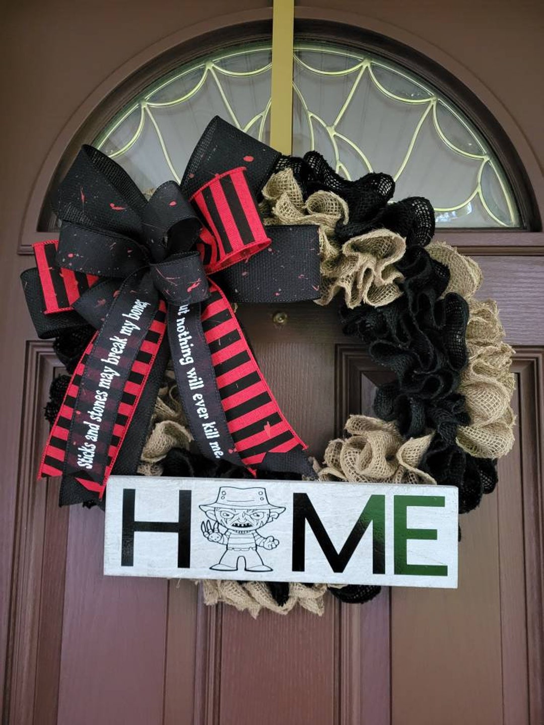 Halloween Wreath, Horror Halloween Wreath, Creepy Wreath , Scary Wreath ...
