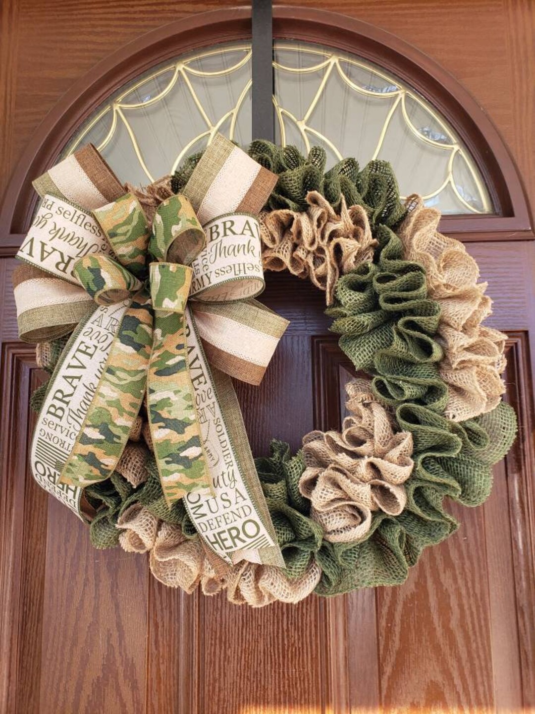 Army Wreath, Burlap Wreath, US Army Wreath, Soldier Wreath, Memorial ...
