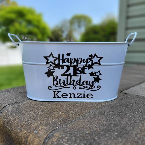 21st Birthday Alcohol Basket - Etsy