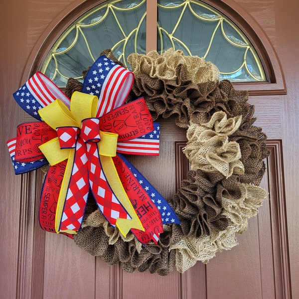 Marine Corps Wreath - Etsy