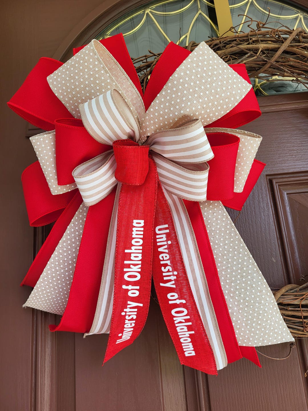 College Wreath Bow, College Decor, College Commit, College Acceptance ...