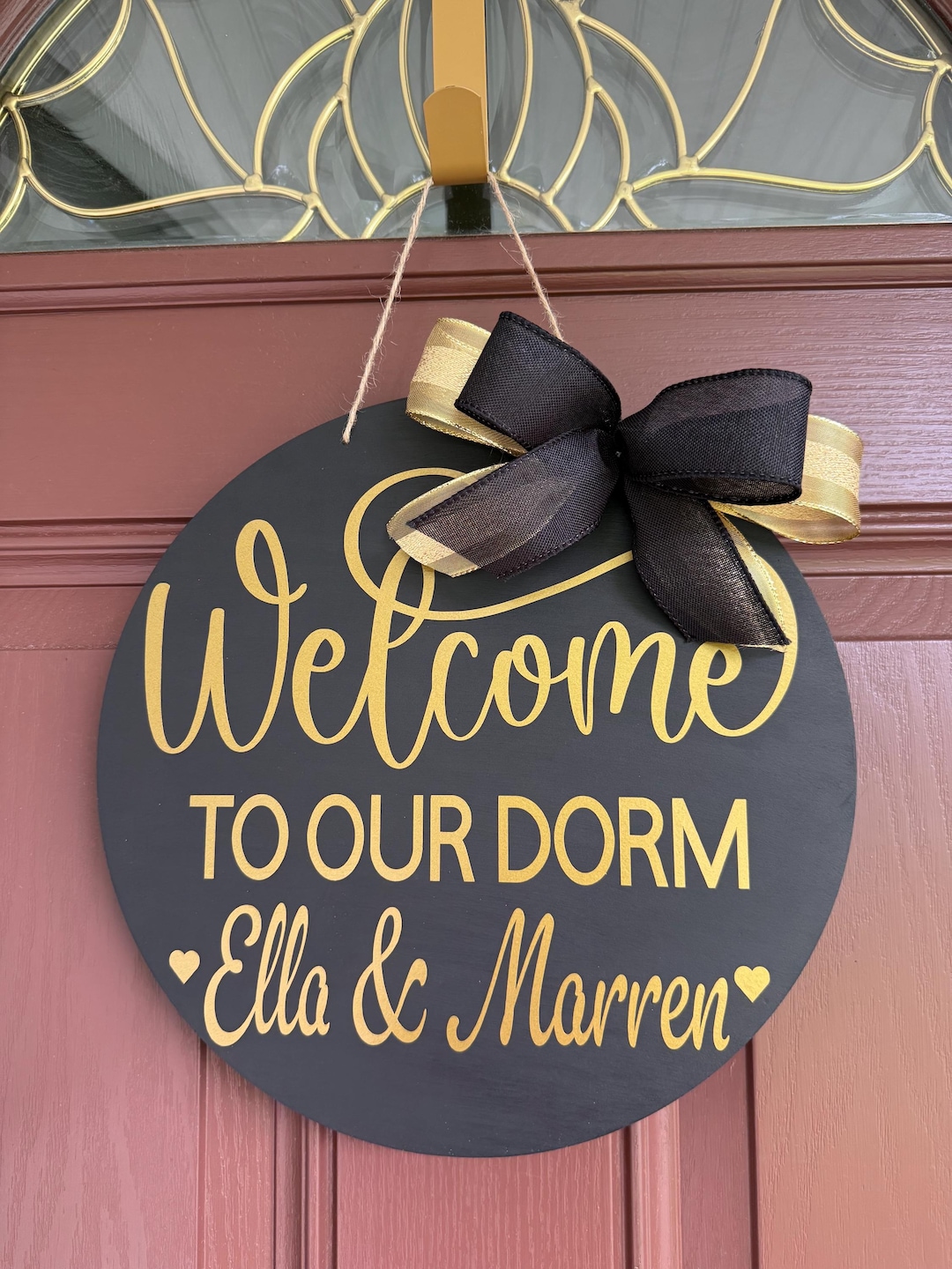 Personalized Dorm Door Sign, College Dorm Hanger, Welcome to Our Dorm ...