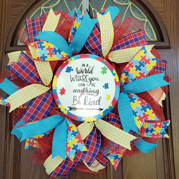 Autism Wreath - Etsy