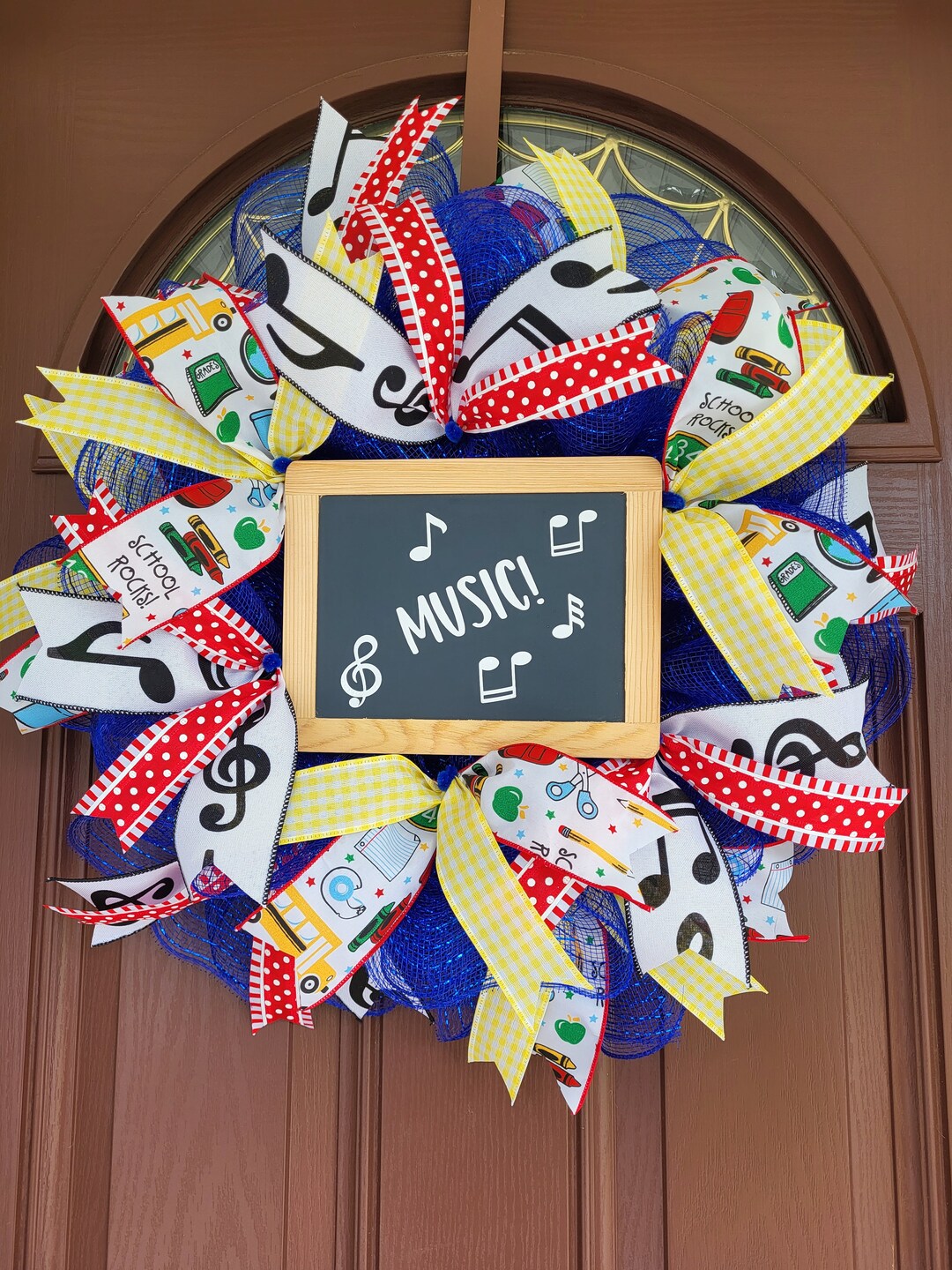 Music Classroom Wreath, Teacher Wreath, Music Teacher Gift, Music ...