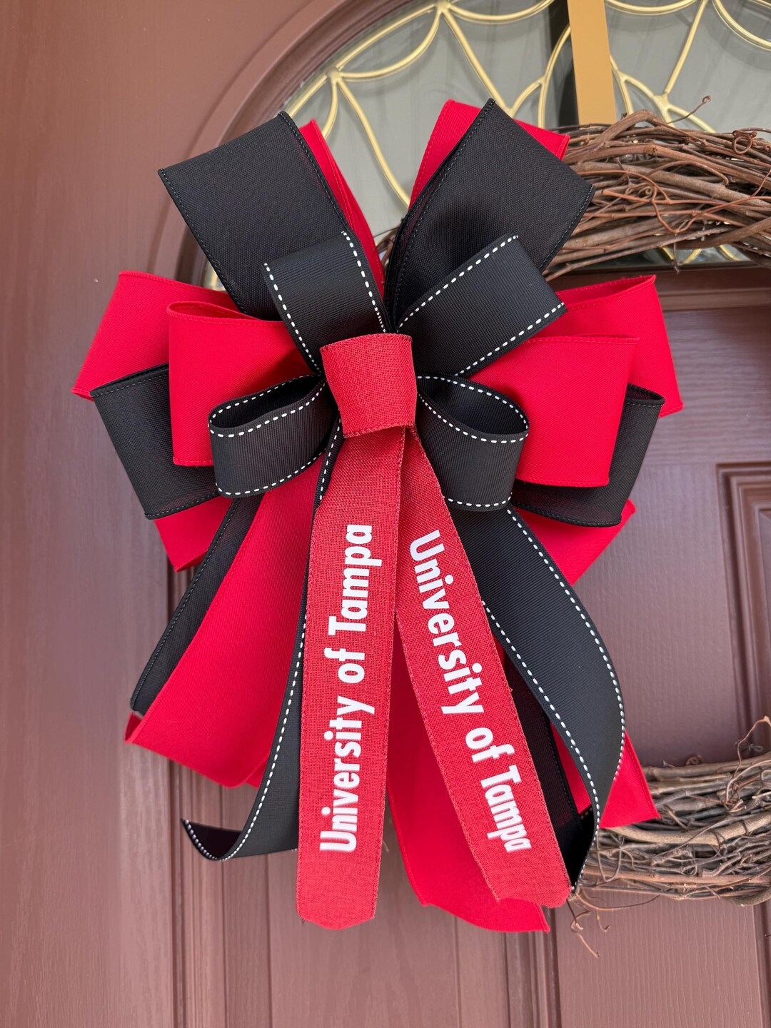 Personalized College Wreath Bow, College Ribbon, College Commit ...