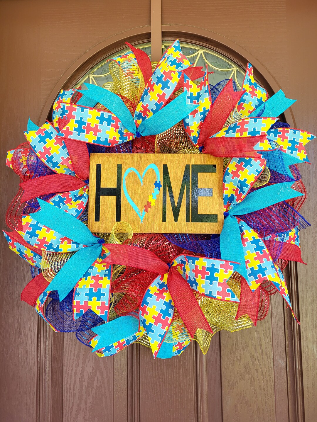 Autism Wreath, Autism Acceptance, Autism Awareness Wreath, Autism ...