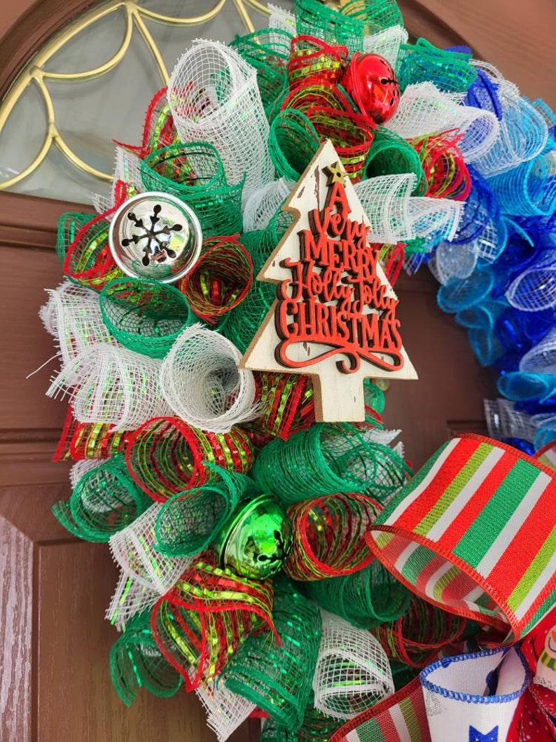 Chrismukkah, Christmas Hanukkah Wreath, Hanukkah Christmas Decor ...
