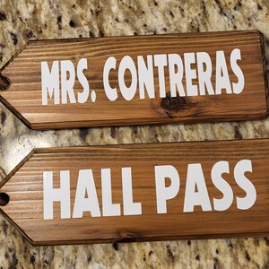 Teacher Gift, Classroom Decor, Hall Pass, Restroom Pass, Bathroom Pass ...