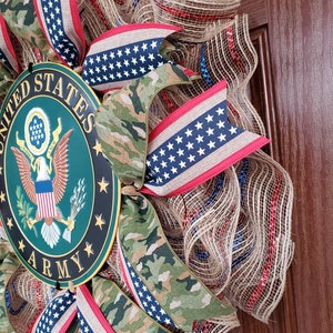 Army wreath Military wreath Patriotic wreath Soldier | Etsy