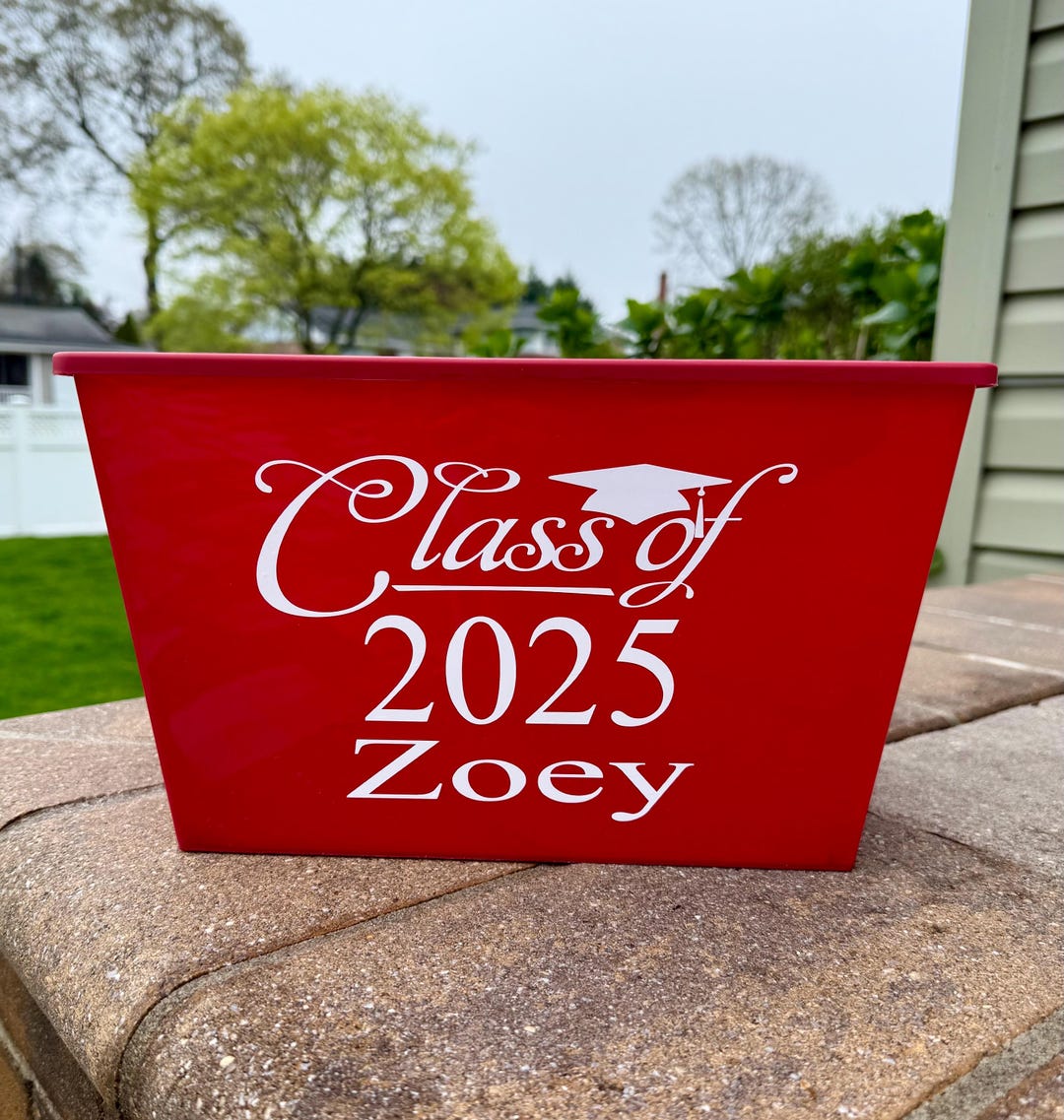 Personalized Graduation Class of 2026 Basket, Graduation Container ...