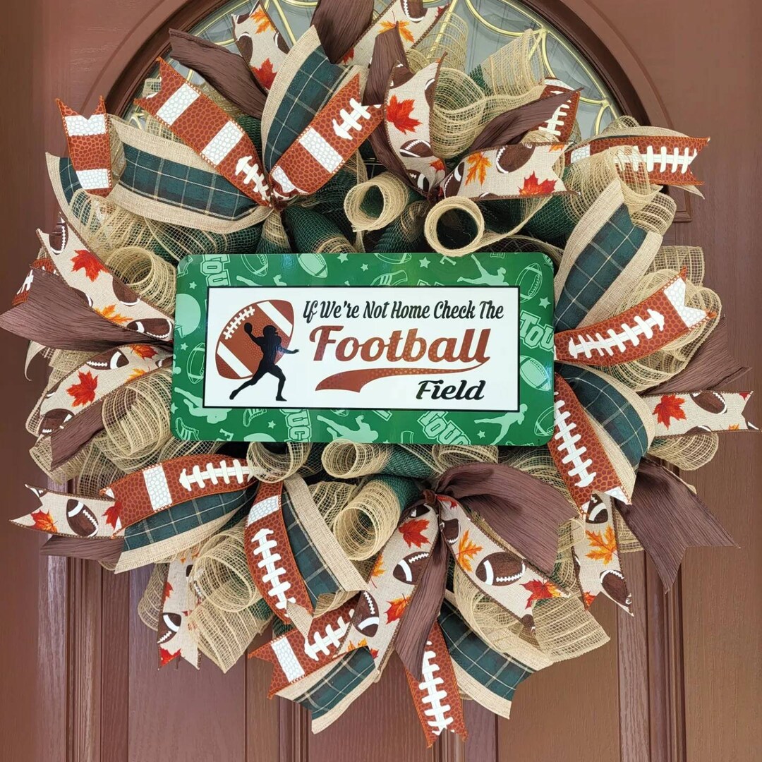 Football Wreath, Fall Football Wreath, Football Season, Football Mom ...