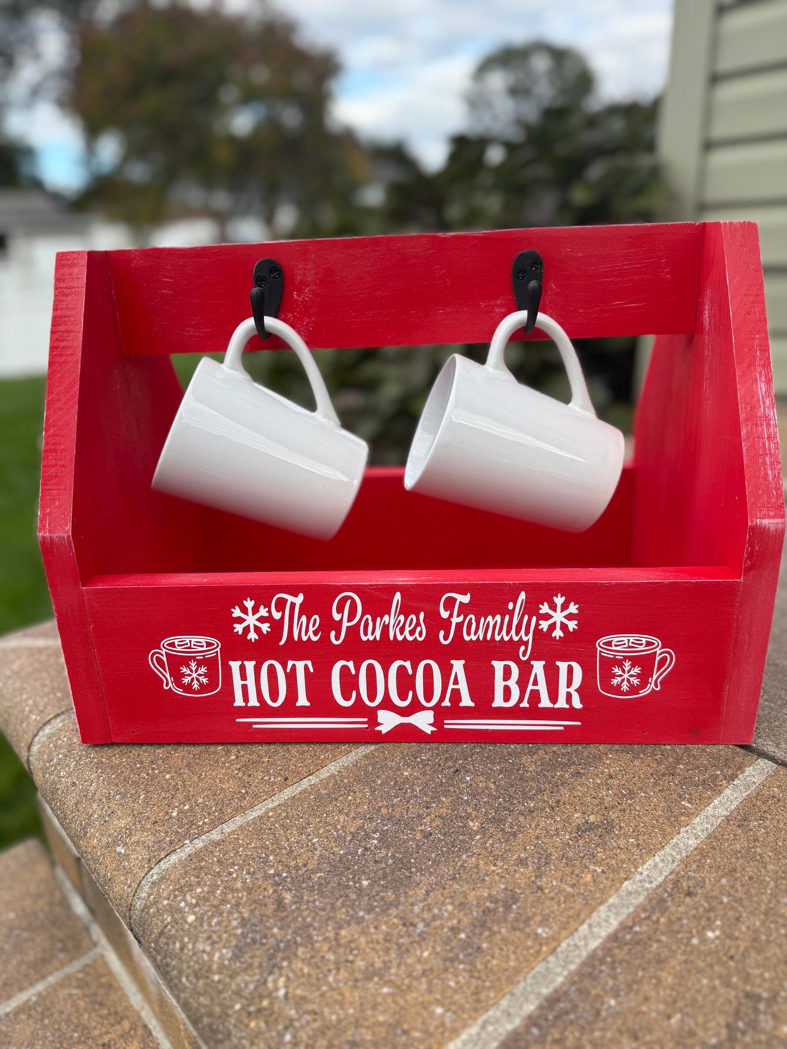 Personalized Hot Cocoa Bar Caddy, Hot Cocoa Station, Hot Chocolate ...