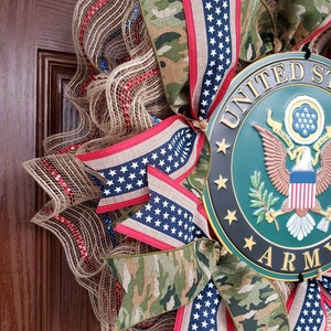 Army wreath Military wreath Patriotic wreath Soldier | Etsy