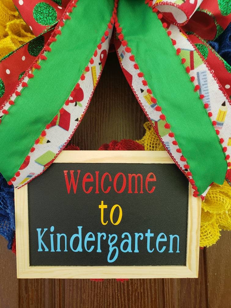 Teacher classroom wreath Classroom door decoration Back to | Etsy