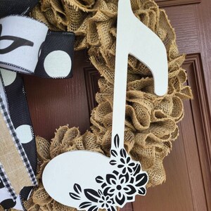 Music Wreath Music Door Hanger Music Door Sign Music - Etsy