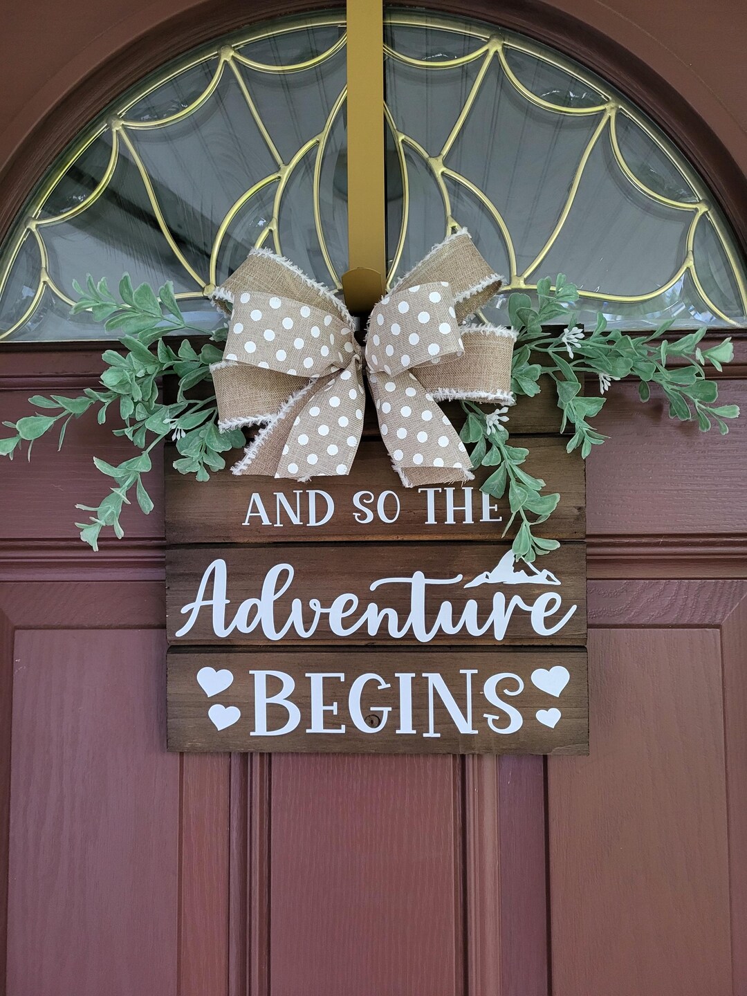 And so the Adventure Begins Sign, Farmhouse Sign, Everyday Decor, Wall ...