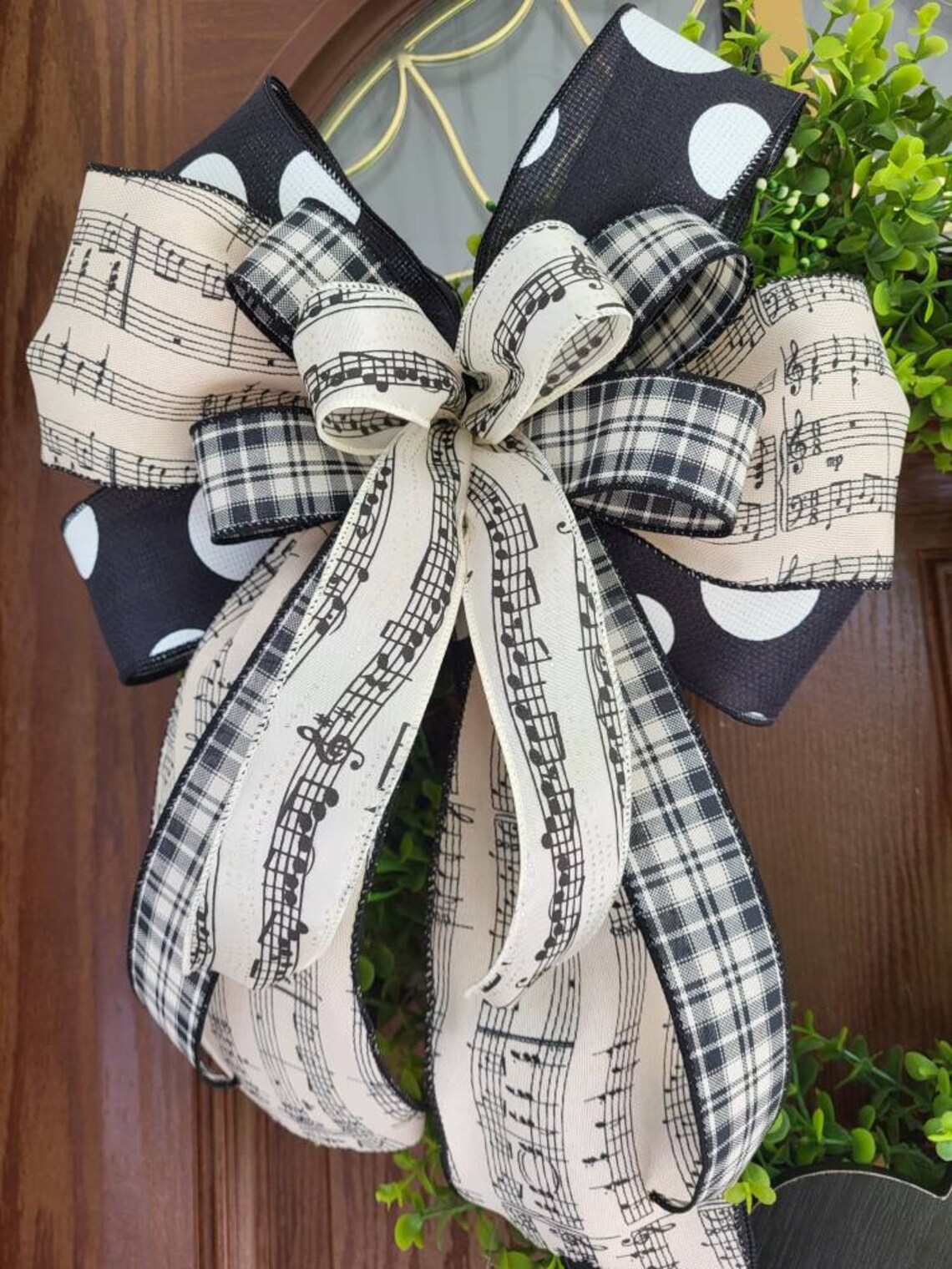 Music Wreath Music Gift Music Note Wreath for Front Door - Etsy