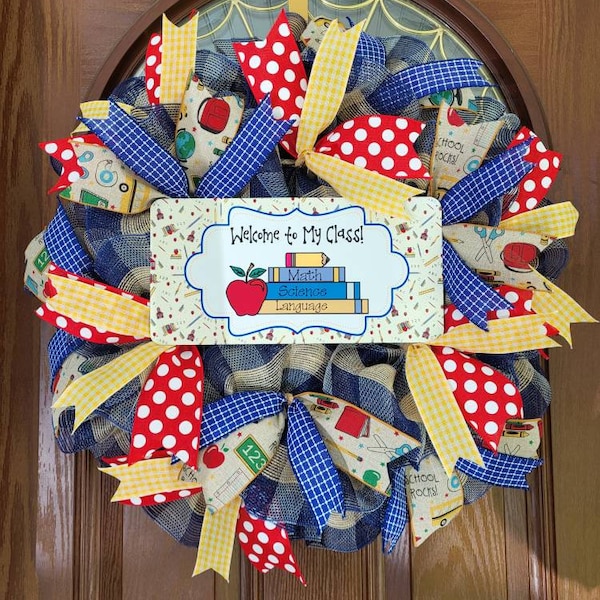 Teacher Wreath - Etsy