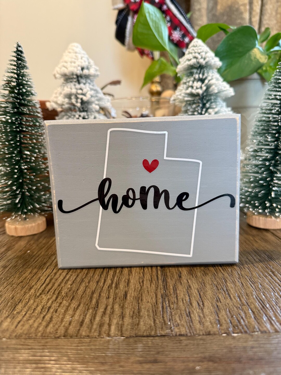 State Map Sign, Home State Wood Sign With Heart, State Plaque, Moving ...