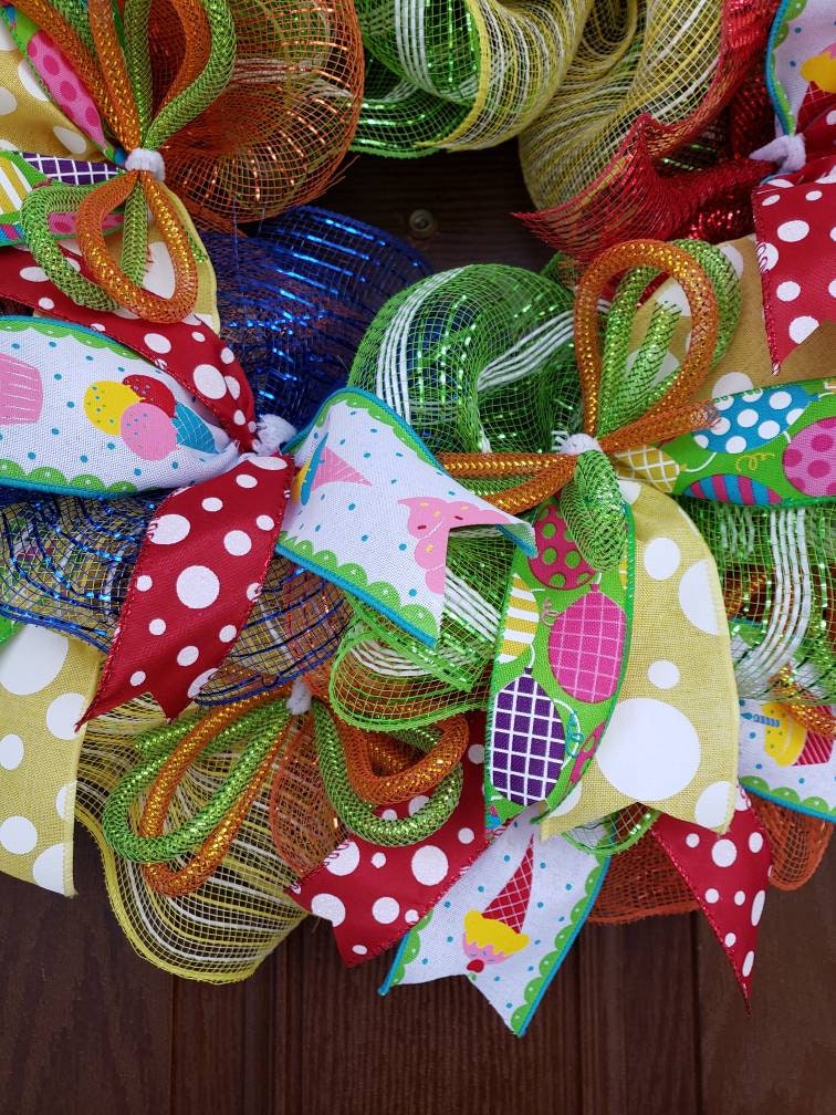 Birthday wreath Happy birthday wreath Birthday wall | Etsy