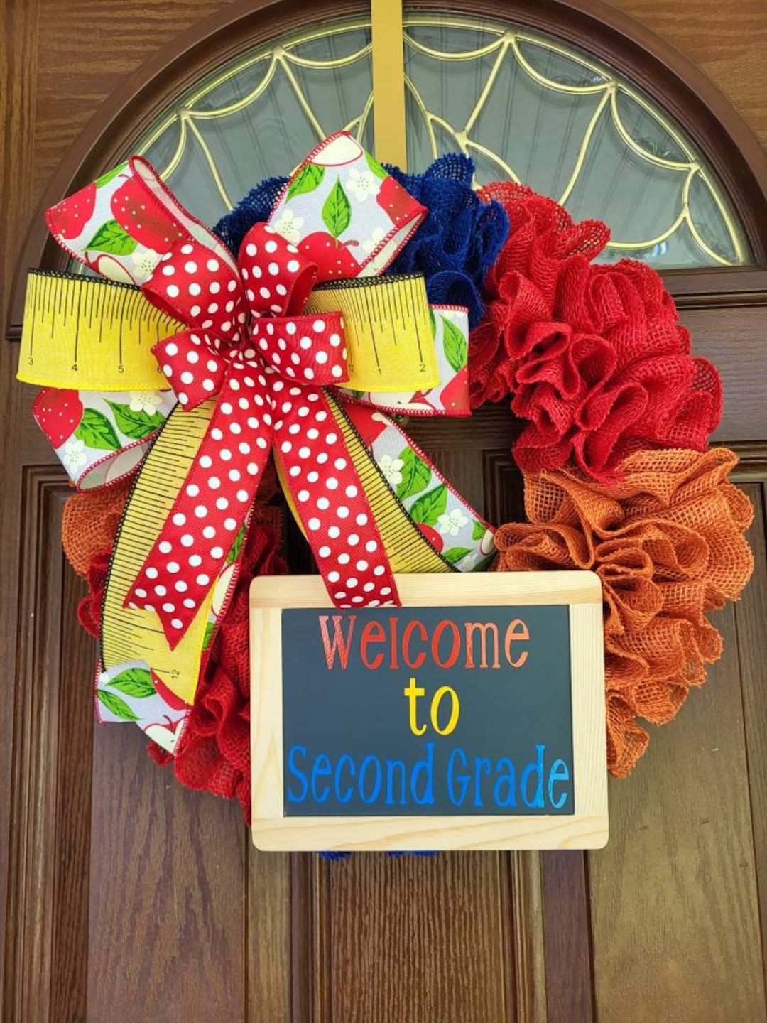 Classroom Wreath, Teacher Wreath, Personalized Teacher Sign, School ...