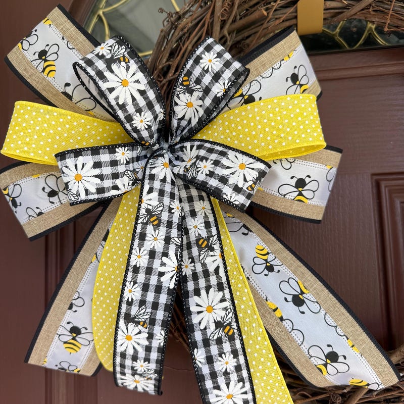 Decorative Yellow Bows - Etsy