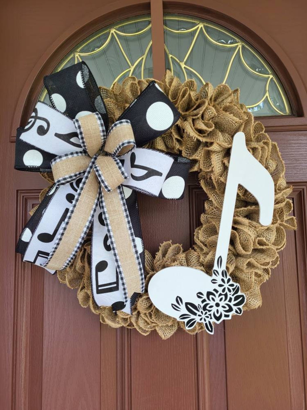 Music Wreath Music Door Hanger Music Door Sign Music - Etsy